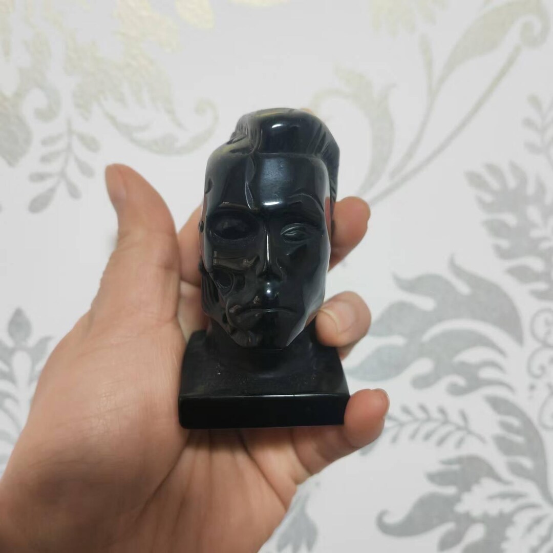 Hand Carved Black Obsidian Venom Black Obsidian Figurine Black Obsidian ...
