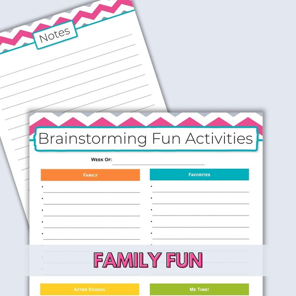 Family Fun Planner - Etsy
