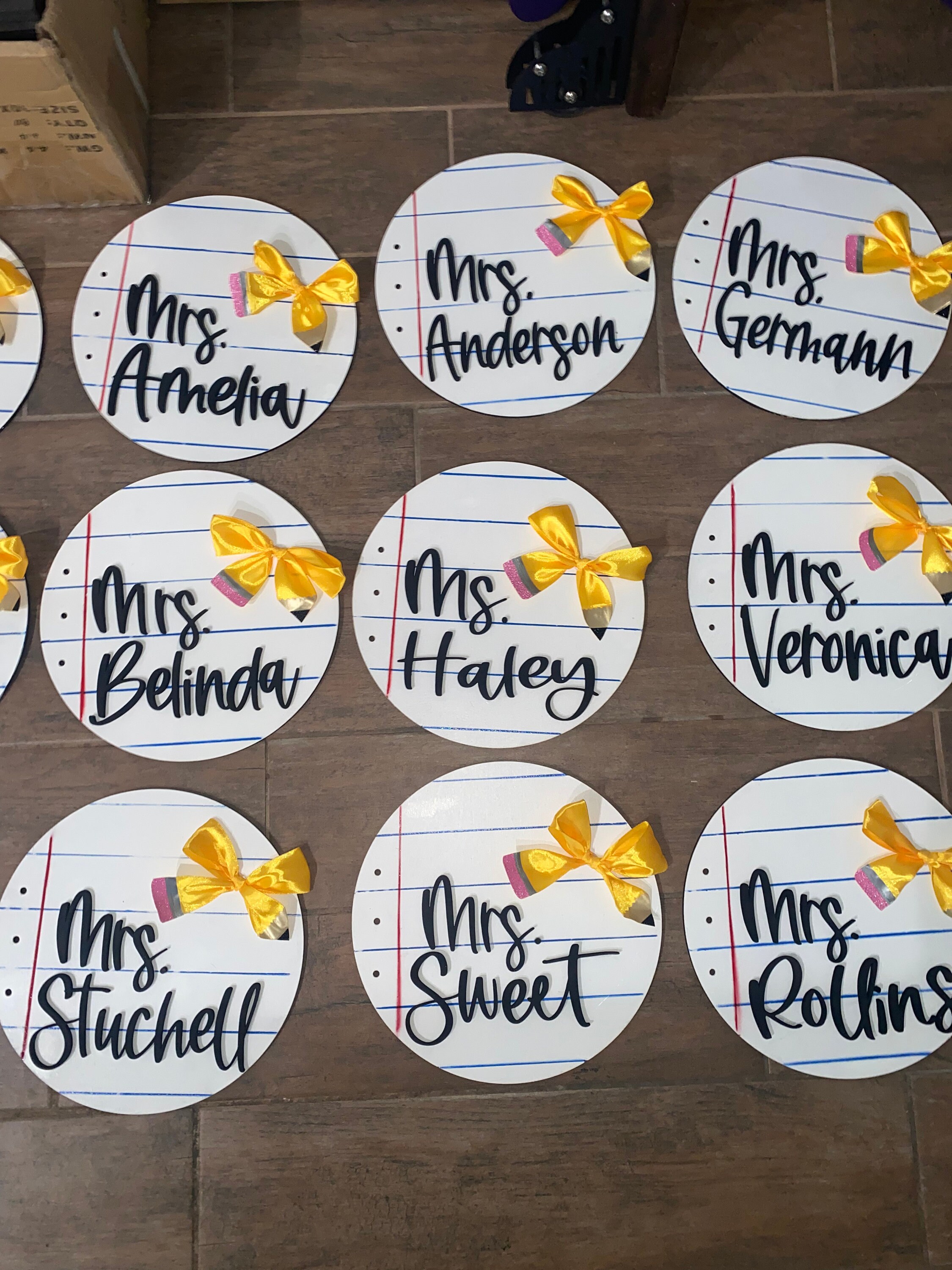 Teacher Notebook Rounds and Jig SVG File Only - Appreciation Gifts Name ...