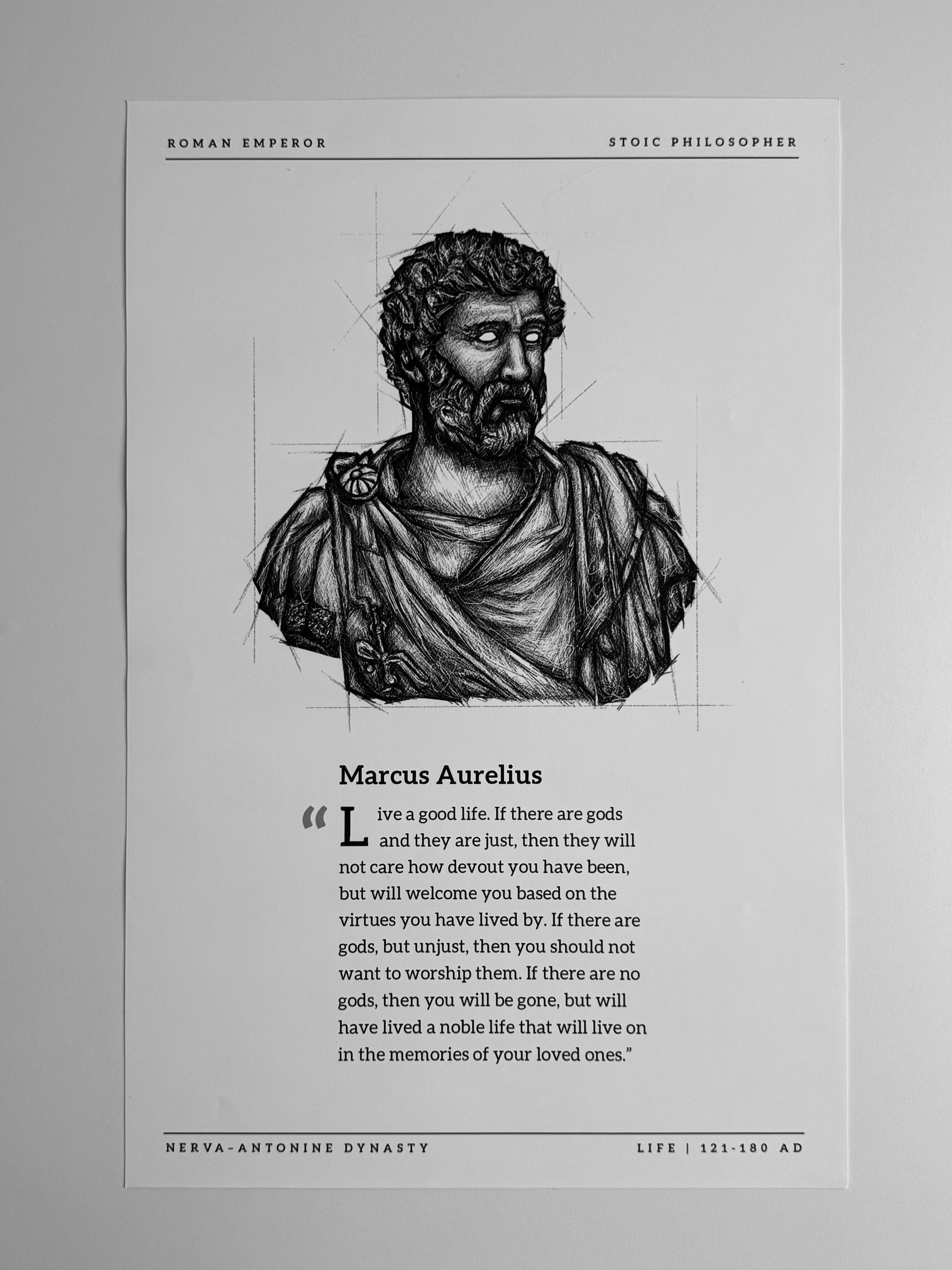 Marcus Aurelius - Poster - Etsy