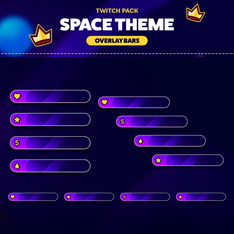Animated Twitch Package Space, Stream Package Space Theme, Digital ...