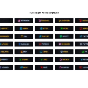 Neon Twitch Panels: 35 Minimal Stream Overlays (digital Download) - Etsy