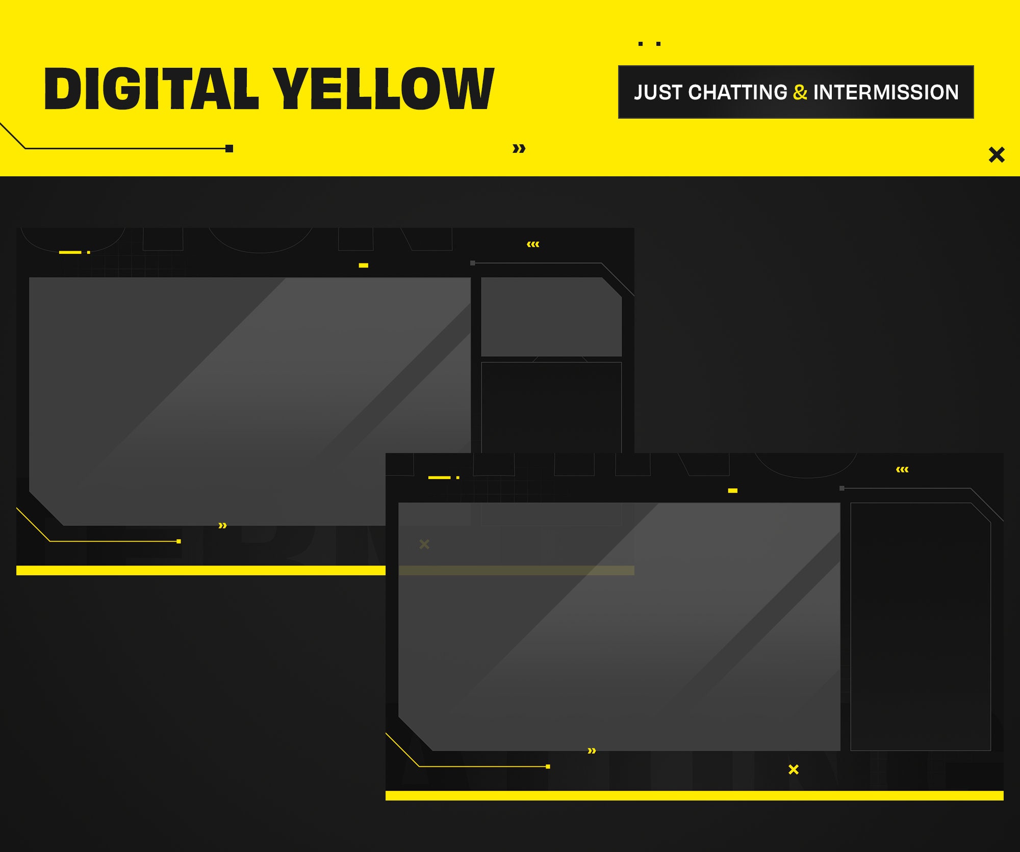 Animated Twitch Overlay Yellow, Digital Download, Stream Package ...