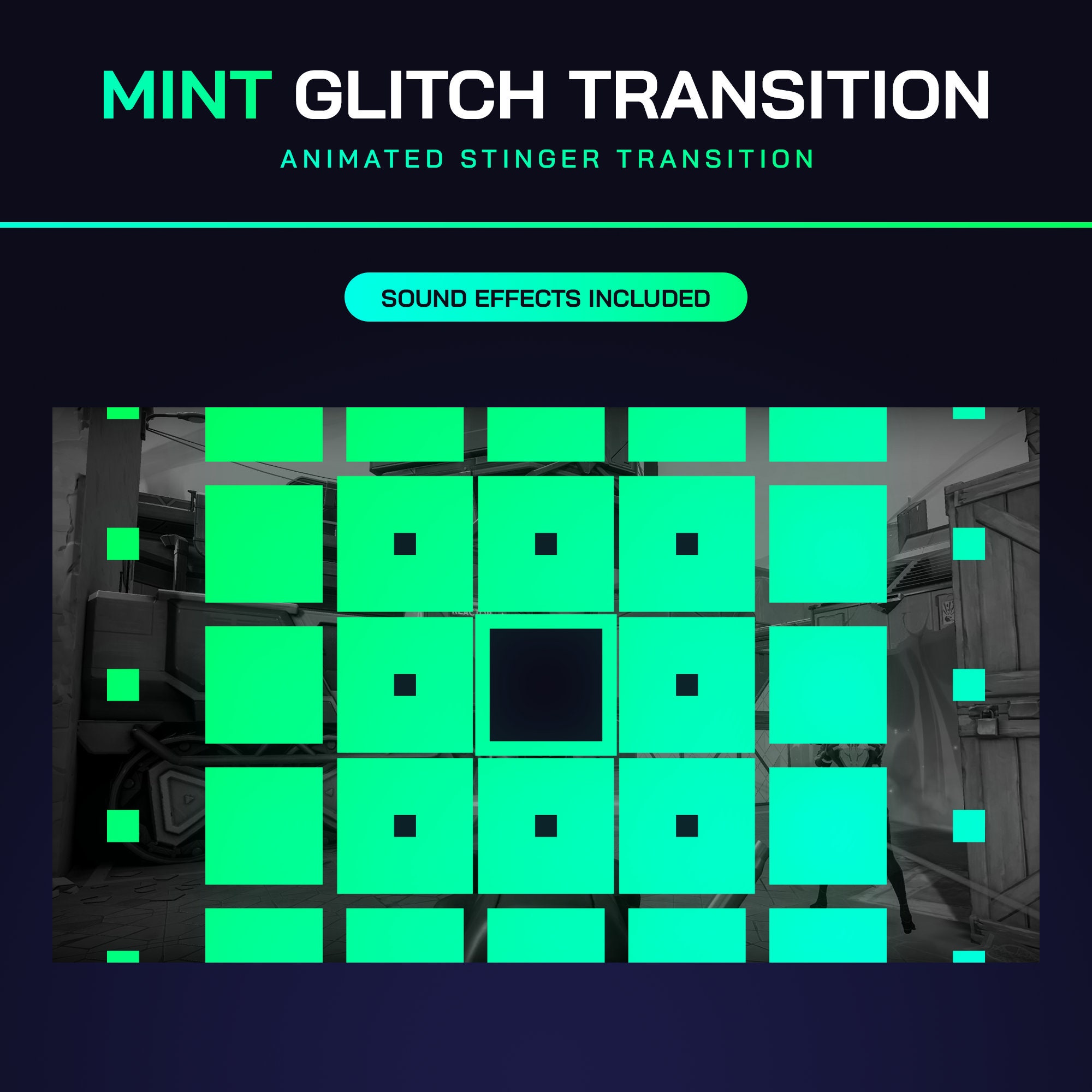 Animated Twitch Stinger Transition, Neon Glitch Stream Transition ...