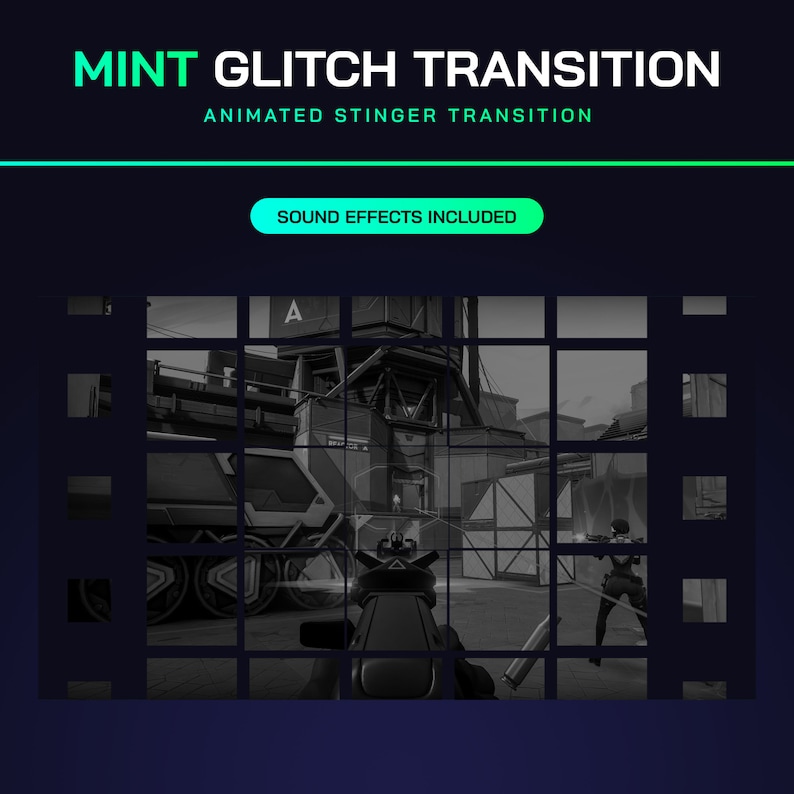 Animated Twitch Stinger Transition, Neon Glitch Stream Transition ...