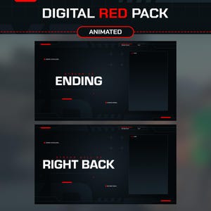 Animated Red Tech Twitch Stream Package: Overlays, Alerts, Panels ...