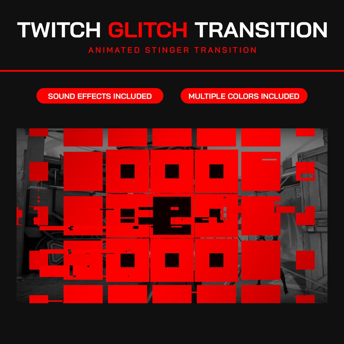 Animated Twitch Scene Transition, Digital Download, 5 OBS Transition ...