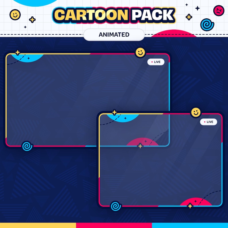 Animated Cartoon Twitch Stream Package: Overlays, Alerts, Panels ...