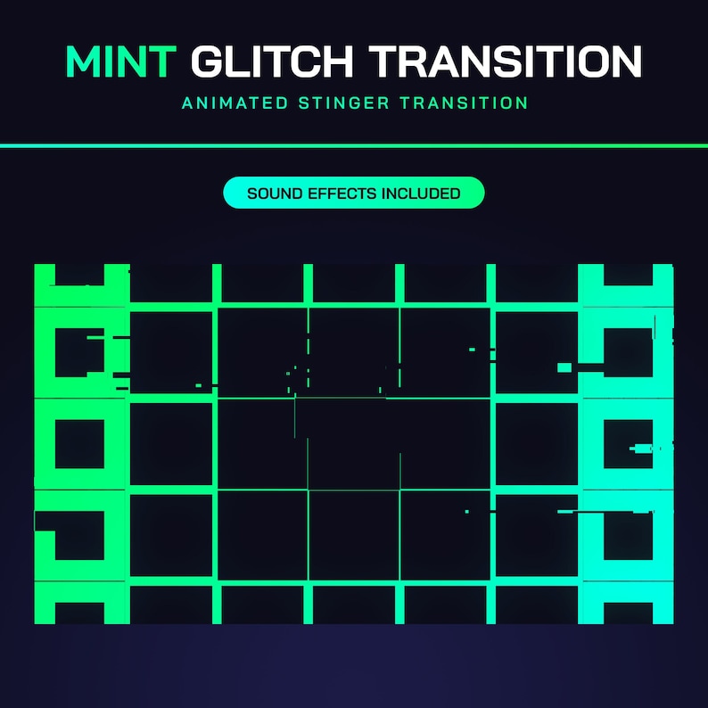 Animated Twitch Stinger Transition, Neon Glitch Stream Transition ...
