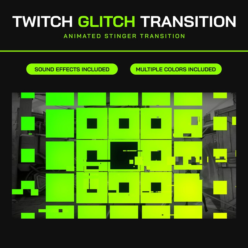 Animated Twitch Scene Transition, Digital Download, 5 OBS Transition ...