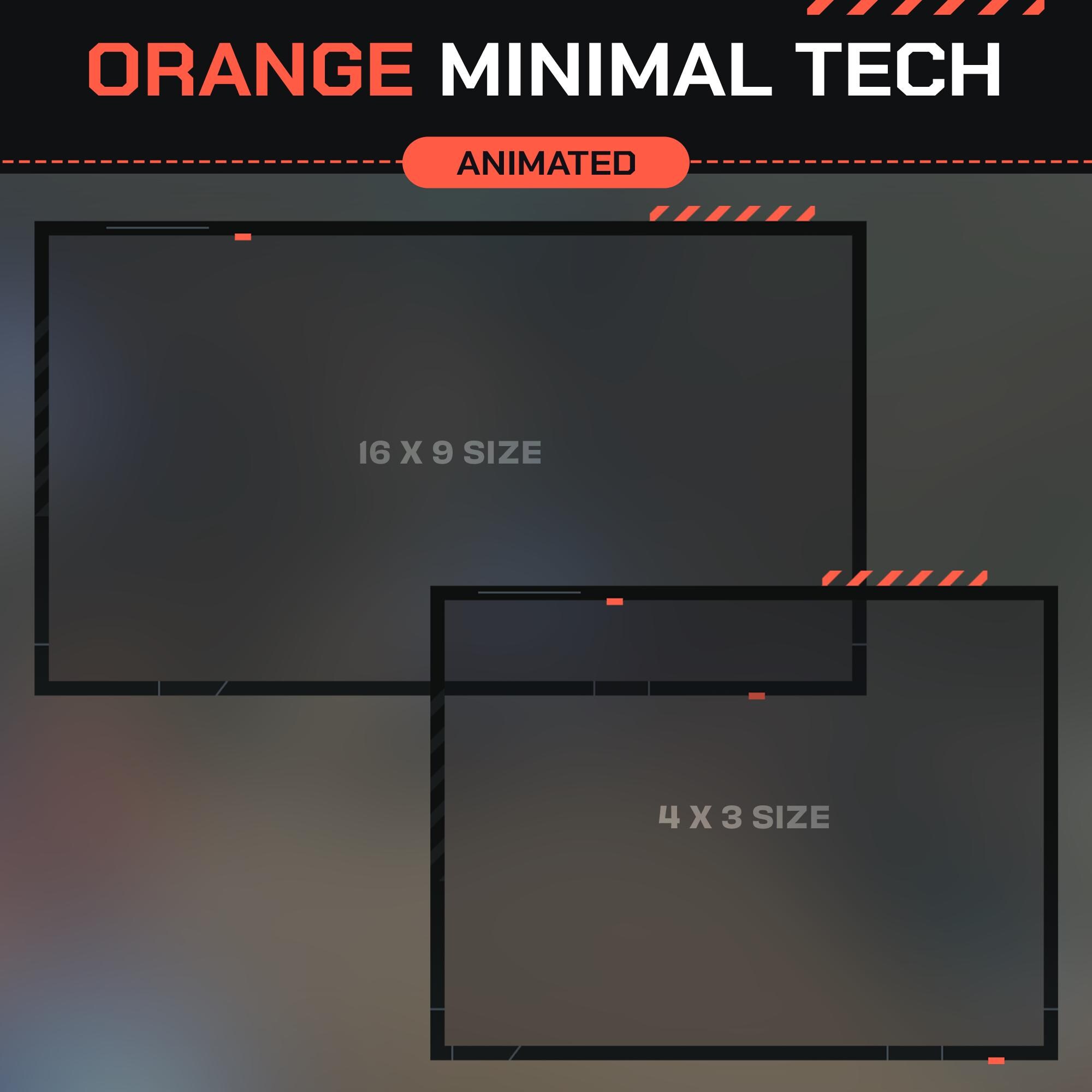 Animated Orange Twitch Stream Package: Minimalist Overlay, Alerts ...
