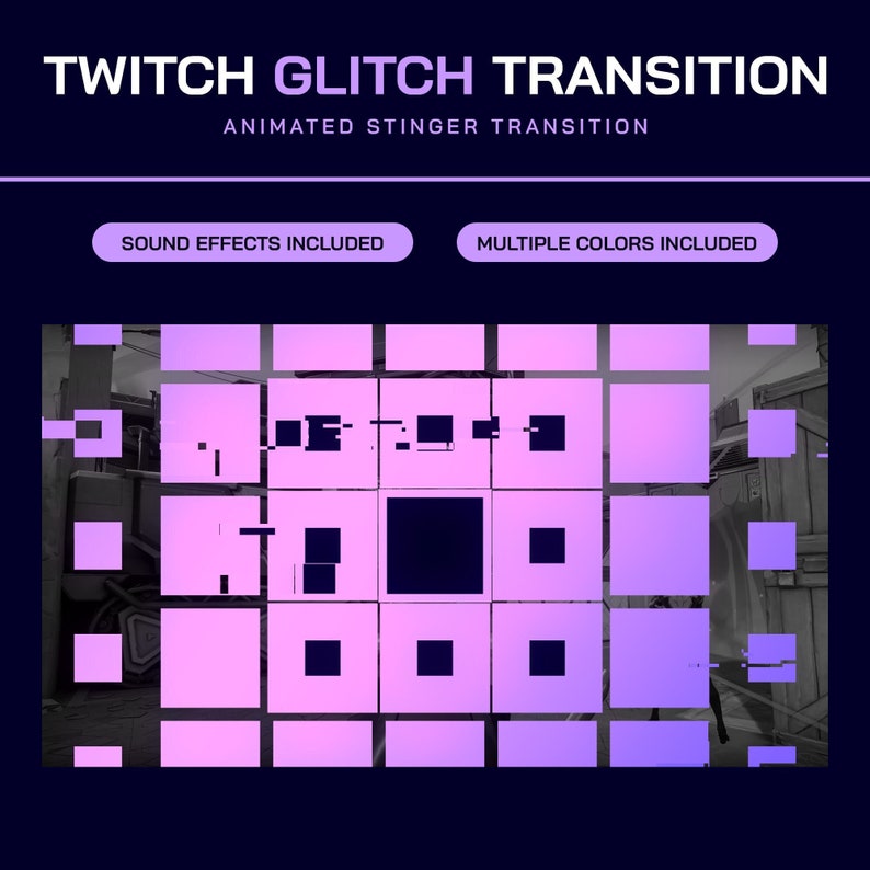 Animated Twitch Scene Transition, Digital Download, 5 OBS Transition ...