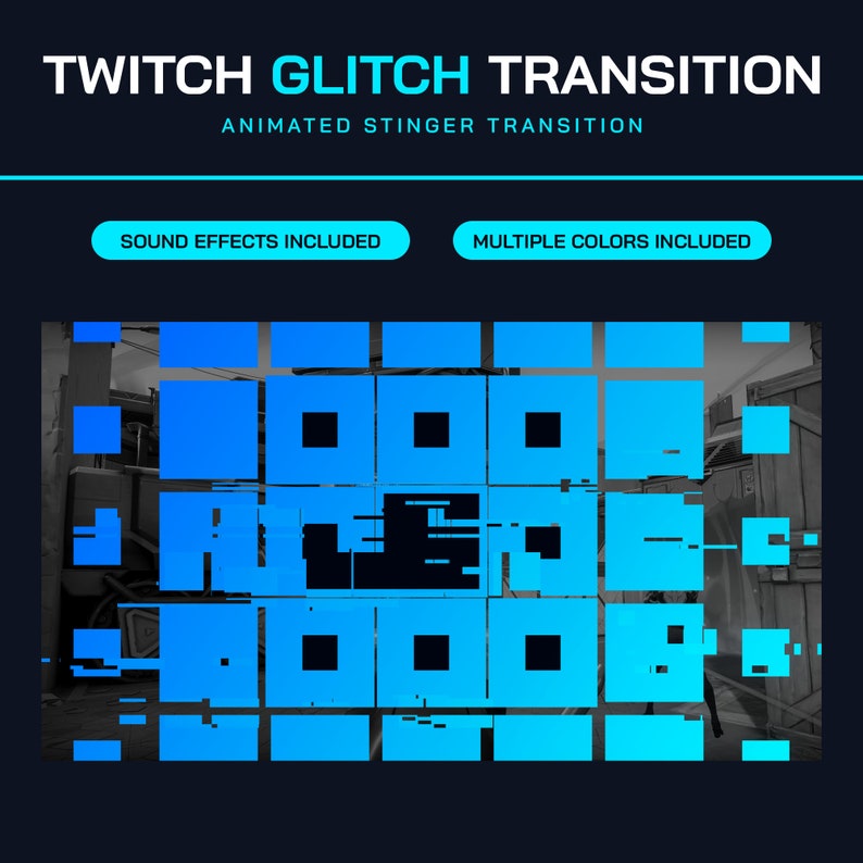 Animated Twitch Scene Transition, Digital Download, 5 OBS Transition ...