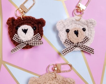 Knitted Keychain Bear - Etsy