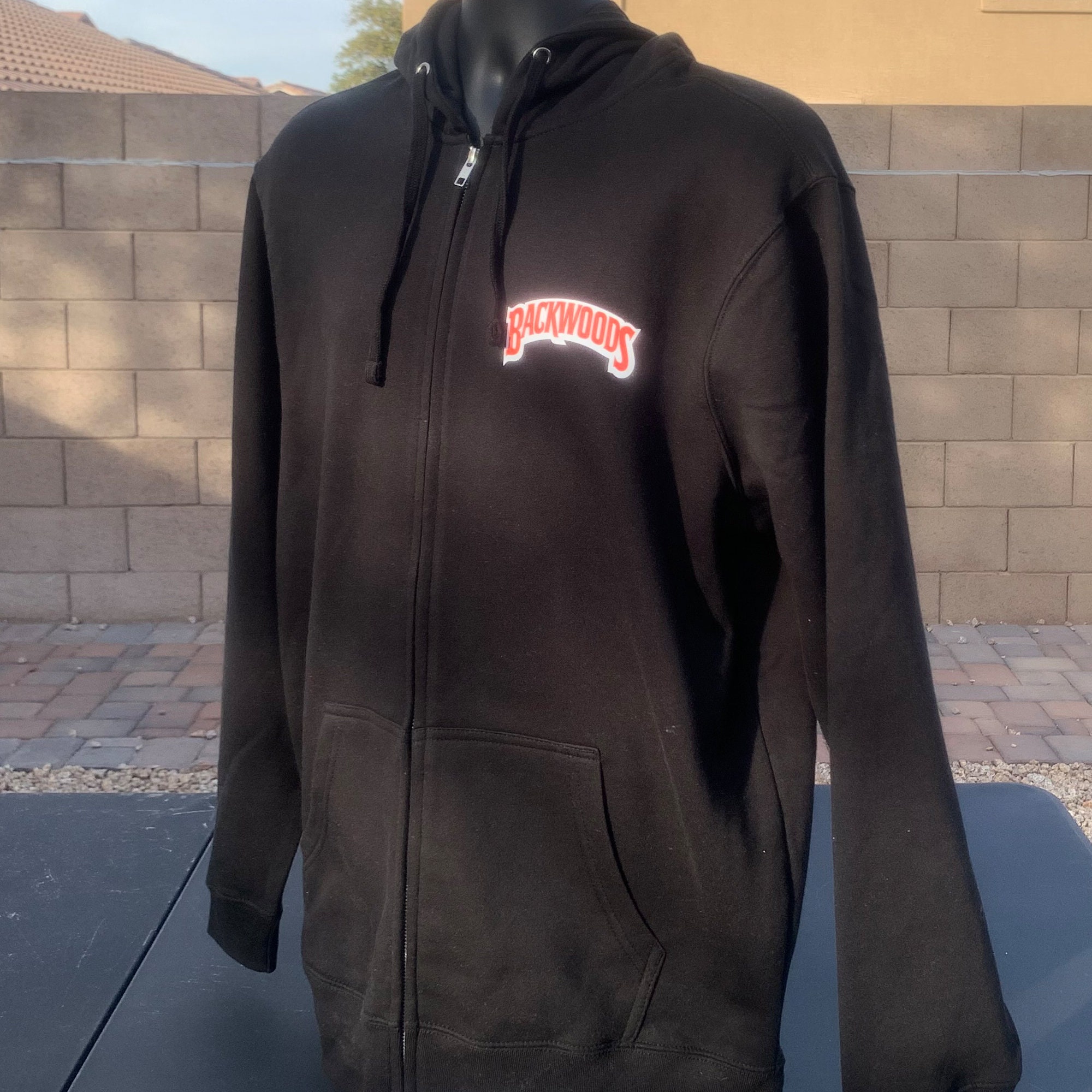 Backwoods Black Zip-up Hoodie - Etsy