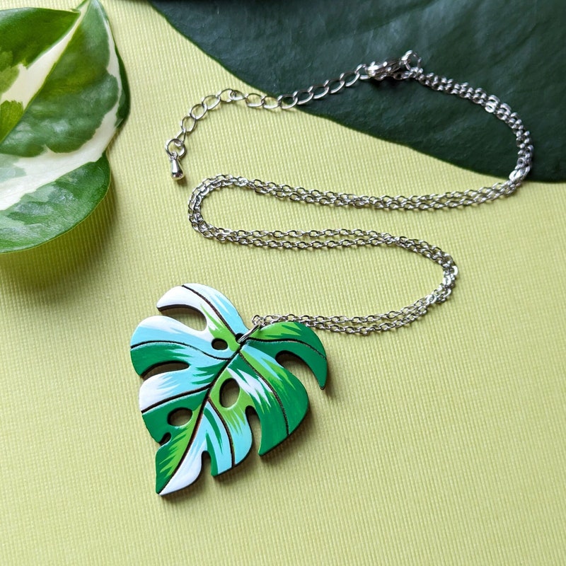 Monstera Necklace - Etsy