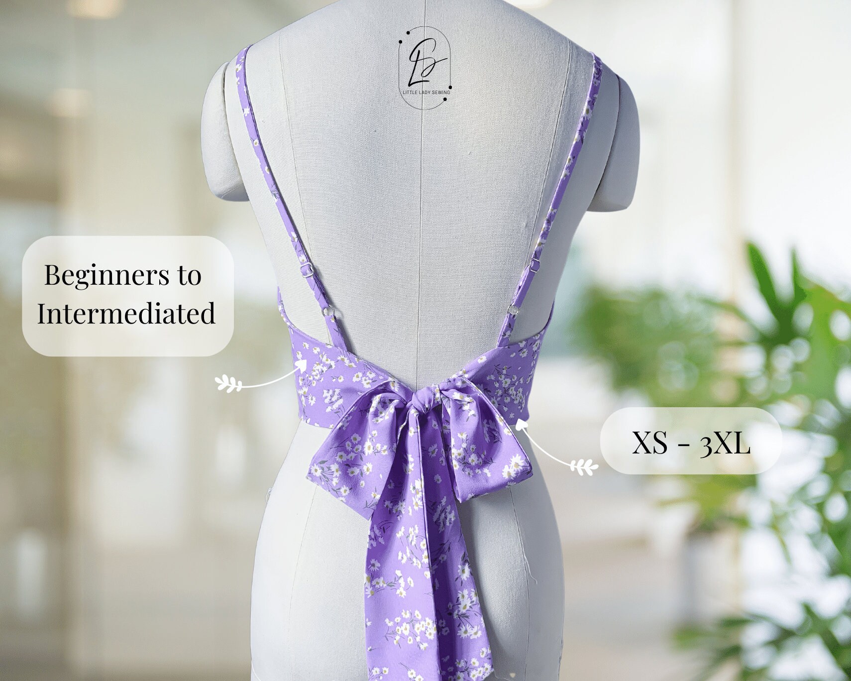 Strap V-neck Crop Top Pattern Sewing Pattern for Wedding Dress - Etsy