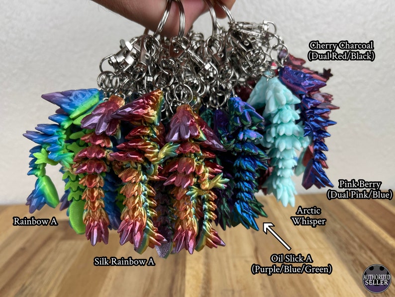 Articulating Dragon Keychain Fidget Toy | 3D Printed - Etsy