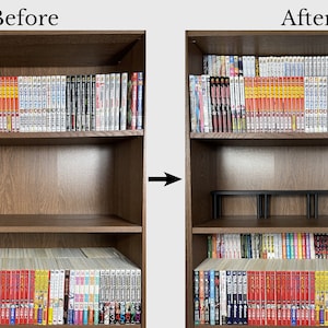 Shelf Riser for Displaying Two Rows of Books on a Single Shelf ...