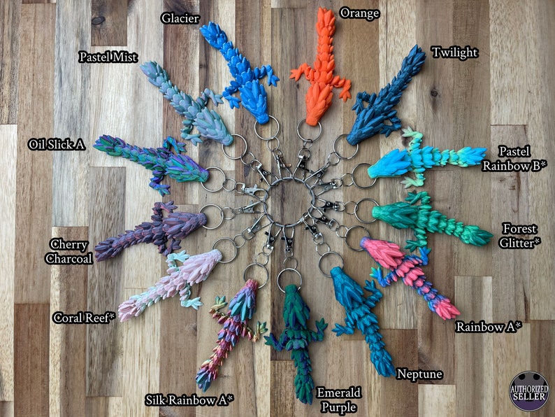 Articulating Dragon Keychain Fidget Toy | 3D Printed - Etsy