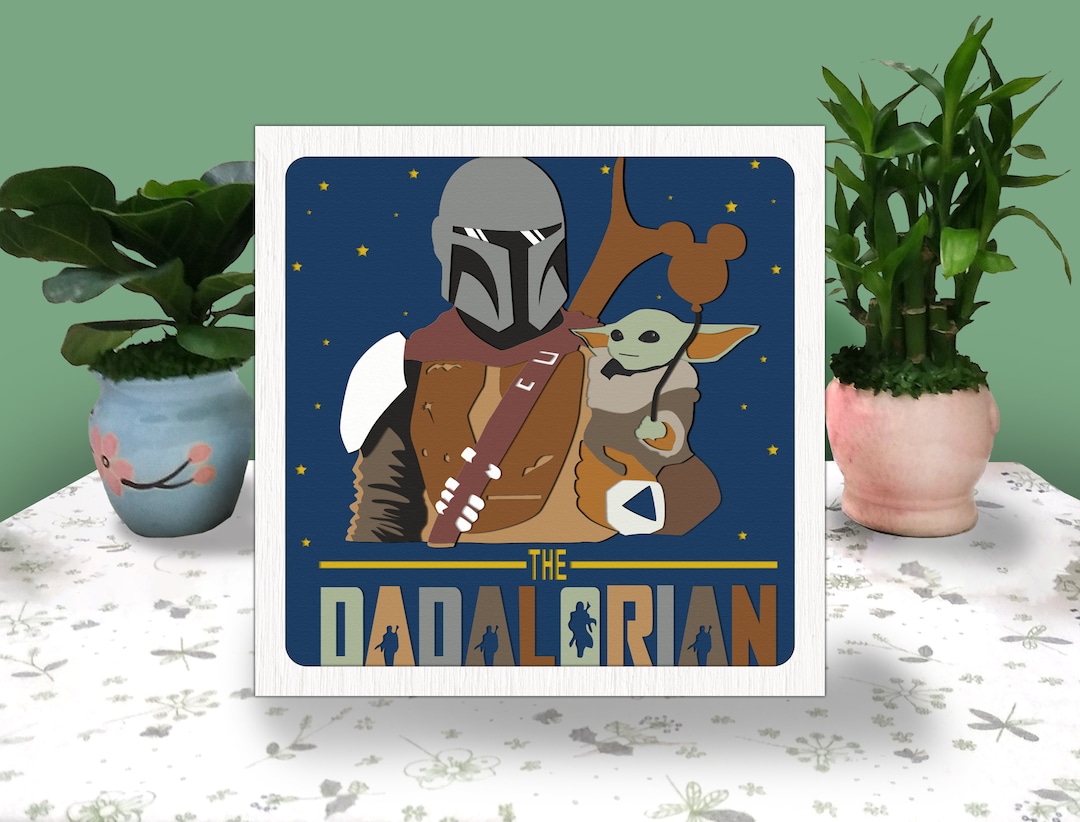 DADA 3D Box Paper Cut Light Box Svg, Father's Day Shadow Box Svg Cricut ...