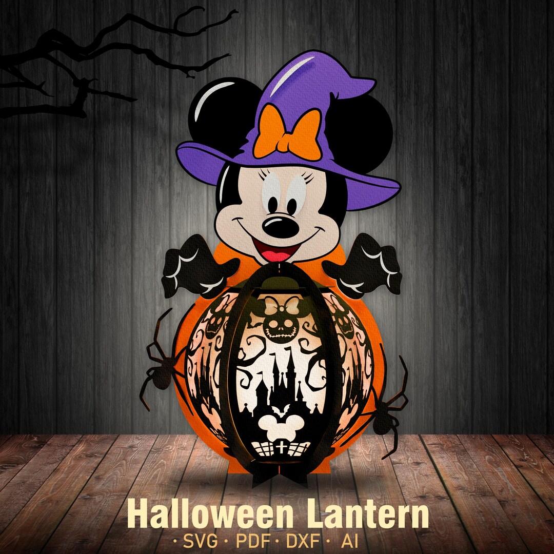 Mouse Shadow Box, Mouse Lantern SVG for Cricut, Cartoon Lantern ...