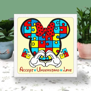 AUTISM AWARENESS 3D Box Paper Cut Light Box Svg Rainbow - Etsy
