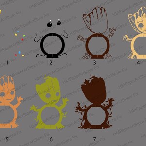Groot Lantern Paper Cut File, Groot Shadow Box, Groot 3D Box, Groot ...