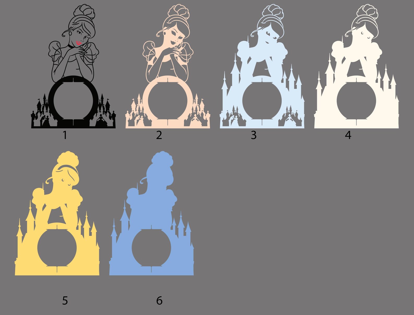 Princess Lantern Elegant Princess Lantern Paper Cut With Castle and ...