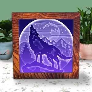 Wolf Paper Cut Light Box SVG, Wolf Shadow Box SVG Cricut File, Wolf ...