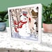 Snowman 3D Box Paper Cut, Snowman Light Box Svg, Snowman Shadow Box Svg ...