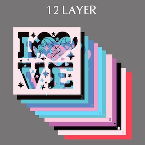 Love Shadow Box, Lilo and Stitch Shadow Box, Stitch Shadow Box Svg ...