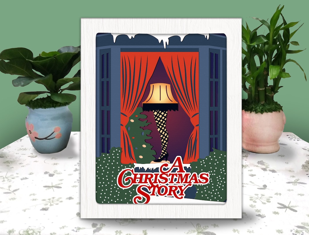 A Christmas Story 3D Box Paper Cut, A Christmas Story Light Box Svg, A ...