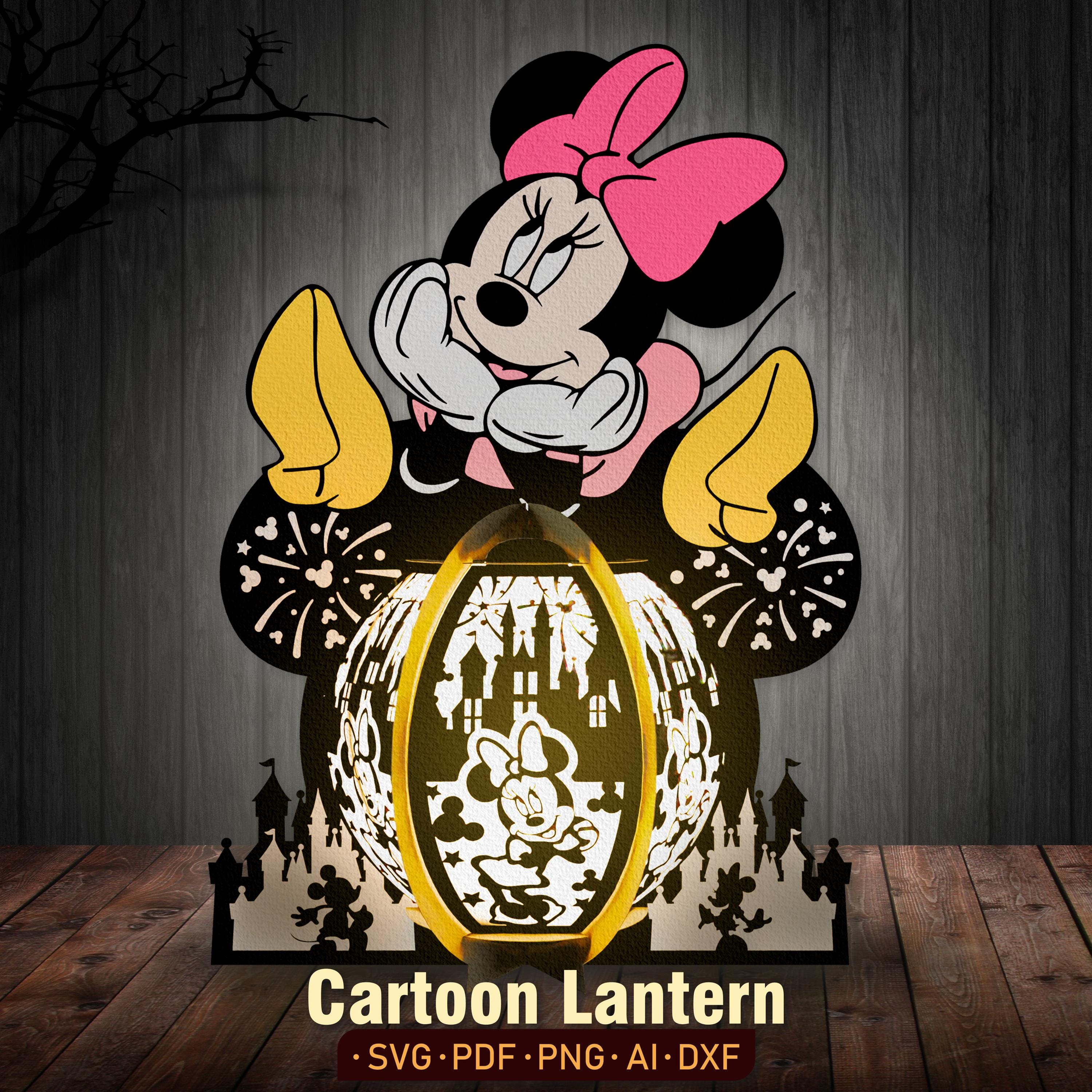 Bundle Mouse Lantern Svg, Cartoon Lantern Paper Cut File, Cartoon ...