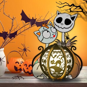 Cat Nightmare Shadow Box, Halloween Lantern SVG for Cricut, Jack ...