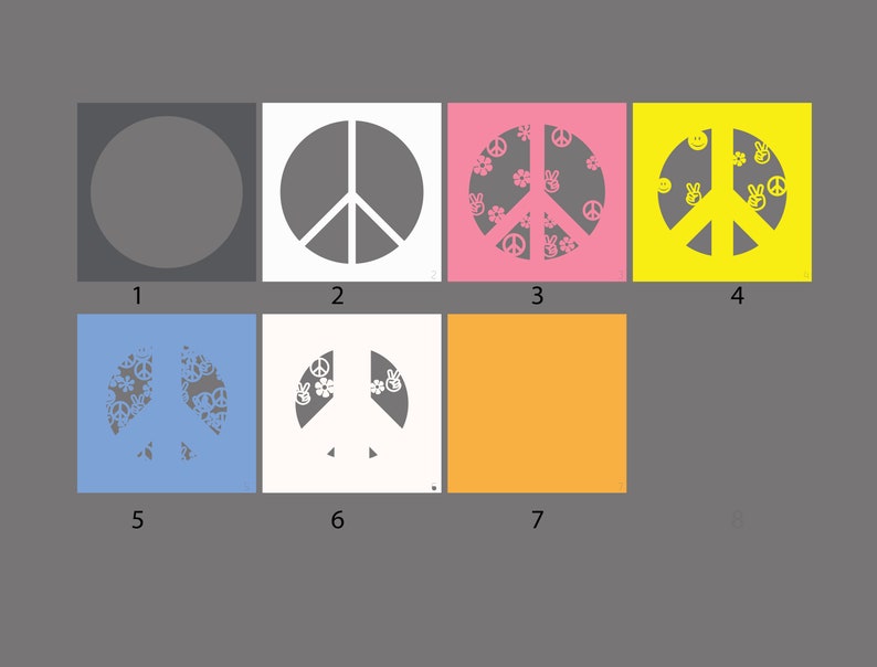 PEACE SIGN 3D Box, Peace Sign Shadow Box Svg, Peace Sign Light Box, for ...