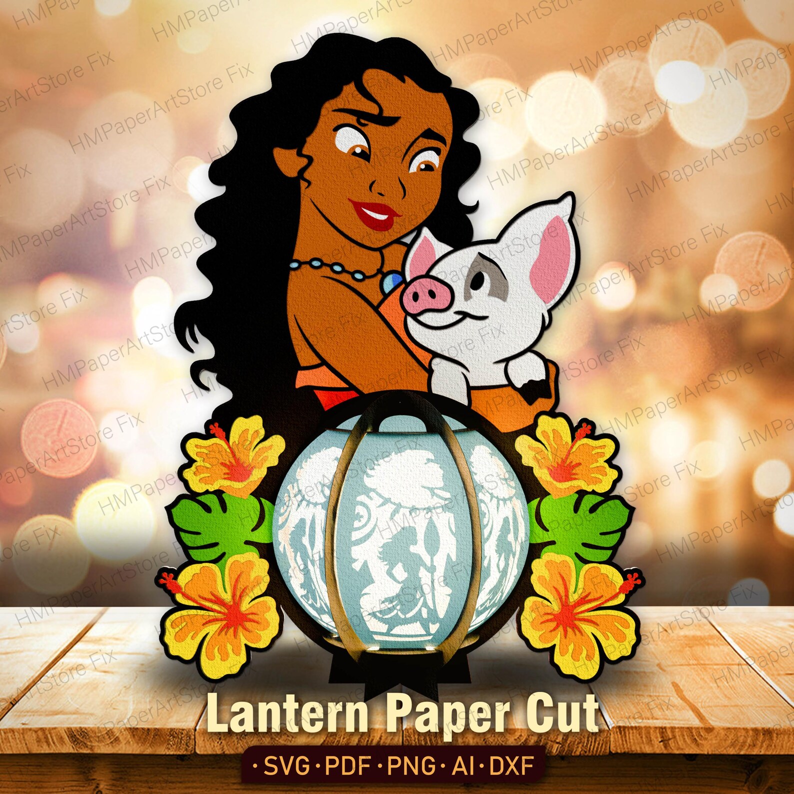 Bundle Princess Lantern Paper Cut File | Princess Lantern Cartoon ...