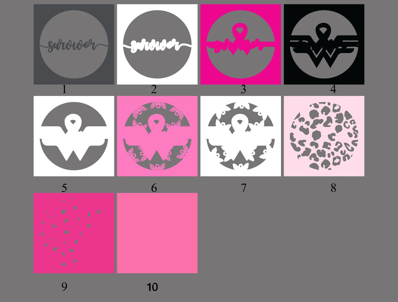 SURVIVOR CANCER AWARENESS 3D Box Paper Cut Light Box Svg, Pink Ribbon ...