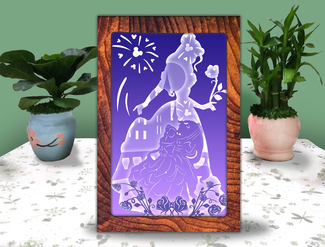 Princess 3 Cut Light Box SVG, Valentine Shadow Box SVG Cricut File ...