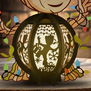 Groot Lantern Paper Cut File, Groot Shadow Box, Groot 3D Box, Groot ...