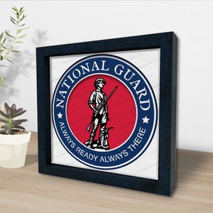 Army National Guard Shadow Box Svg, United States National Guard 3D Box ...