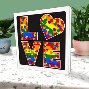 Love Heart 3D Box Paper Cut LGBTQ Pride Light Box Svg, Shadow Box Svg ...