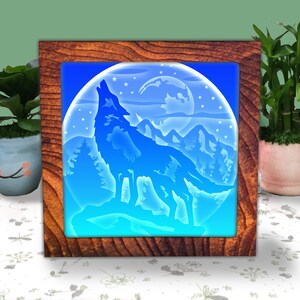 Wolf Paper Cut Light Box SVG Wolf Shadow Box SVG Cricut File - Etsy