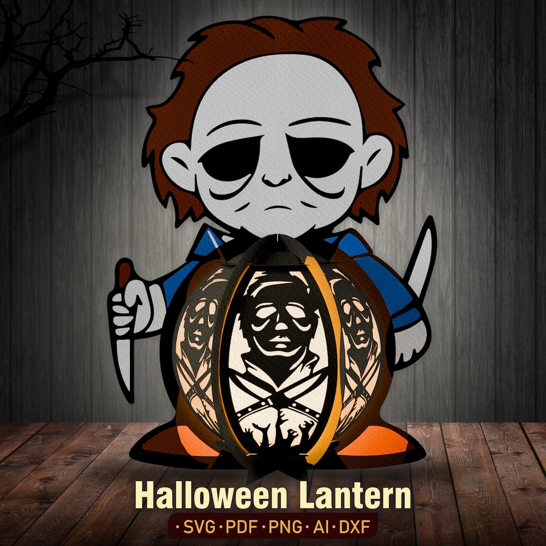 Horror Character Lantern SVG for Cricut, Horror Shadow Box, Horror ...