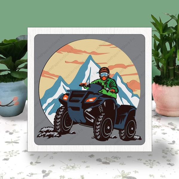 Tractor Cutting Shadow Box - Etsy