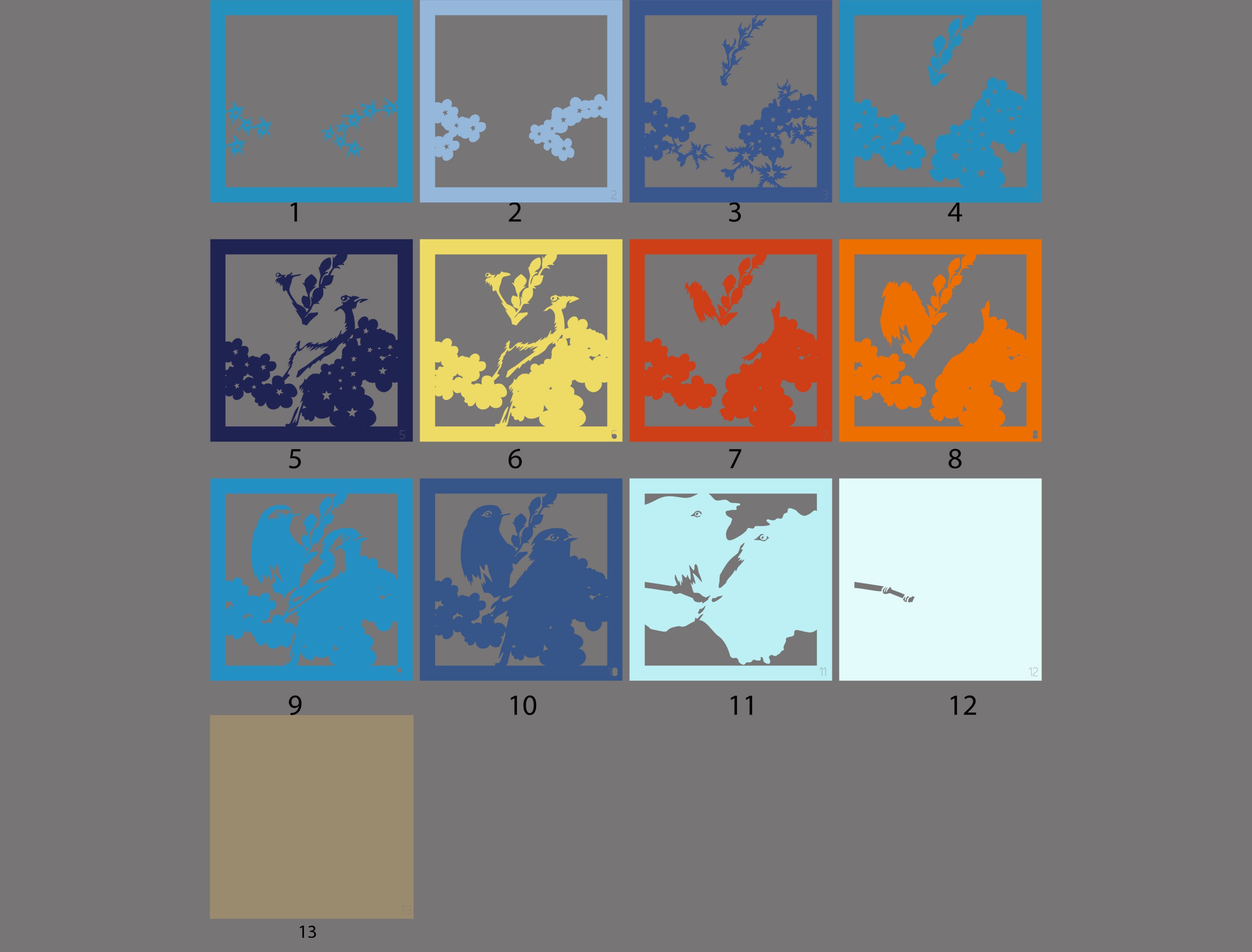 Blue Bird 3D Box, Blue Bird Shadow Box Svg, Cricut File, Cutting Cricut ...