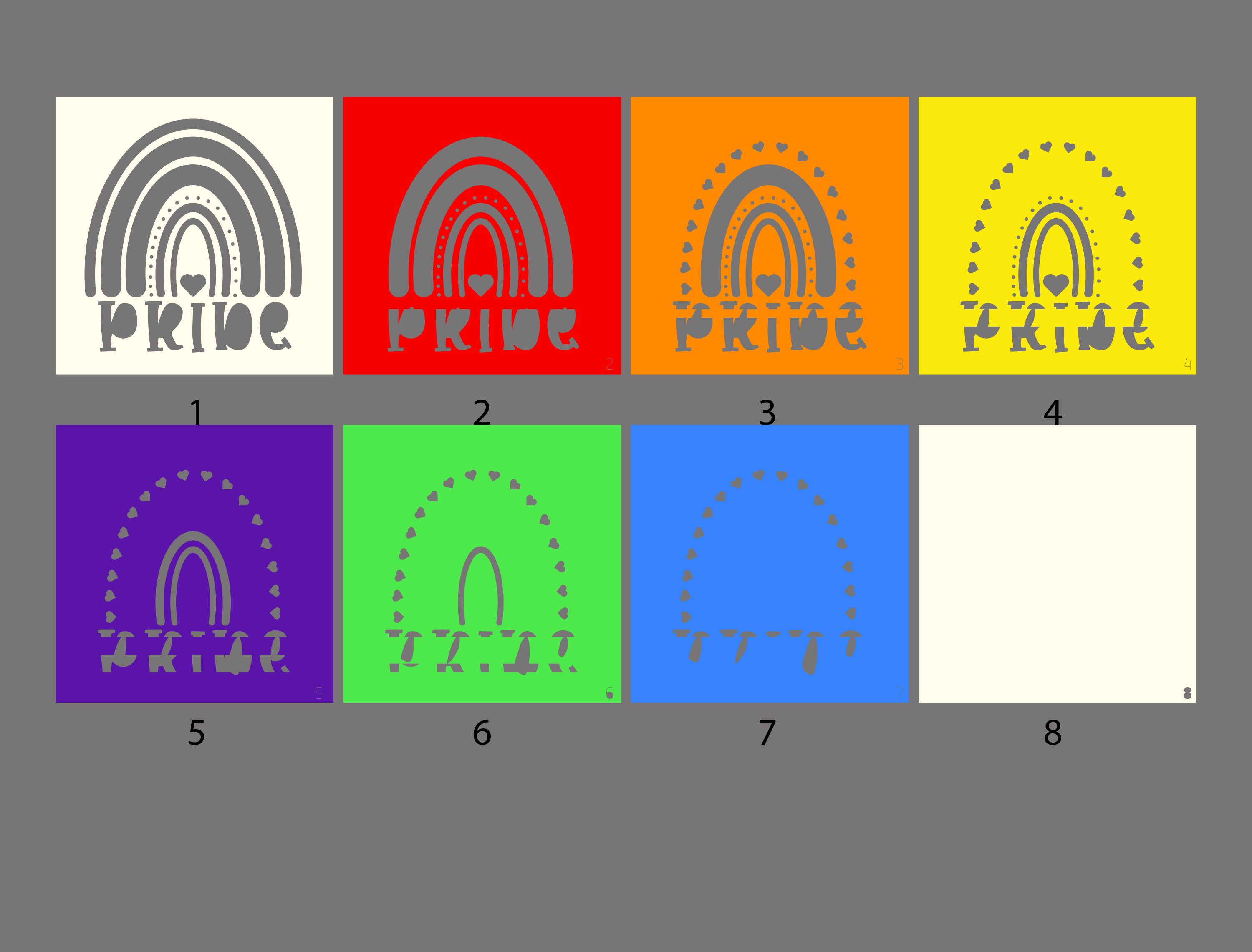 Rainbow Pride 3D Box Paper Cut LGBTQ Pride Light Box Svg, Shadow Box ...