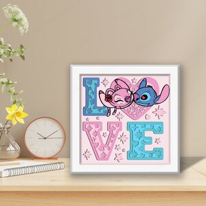 Love Shadow Box, Lilo and Stitch Shadow Box, Stitch Shadow Box Svg ...