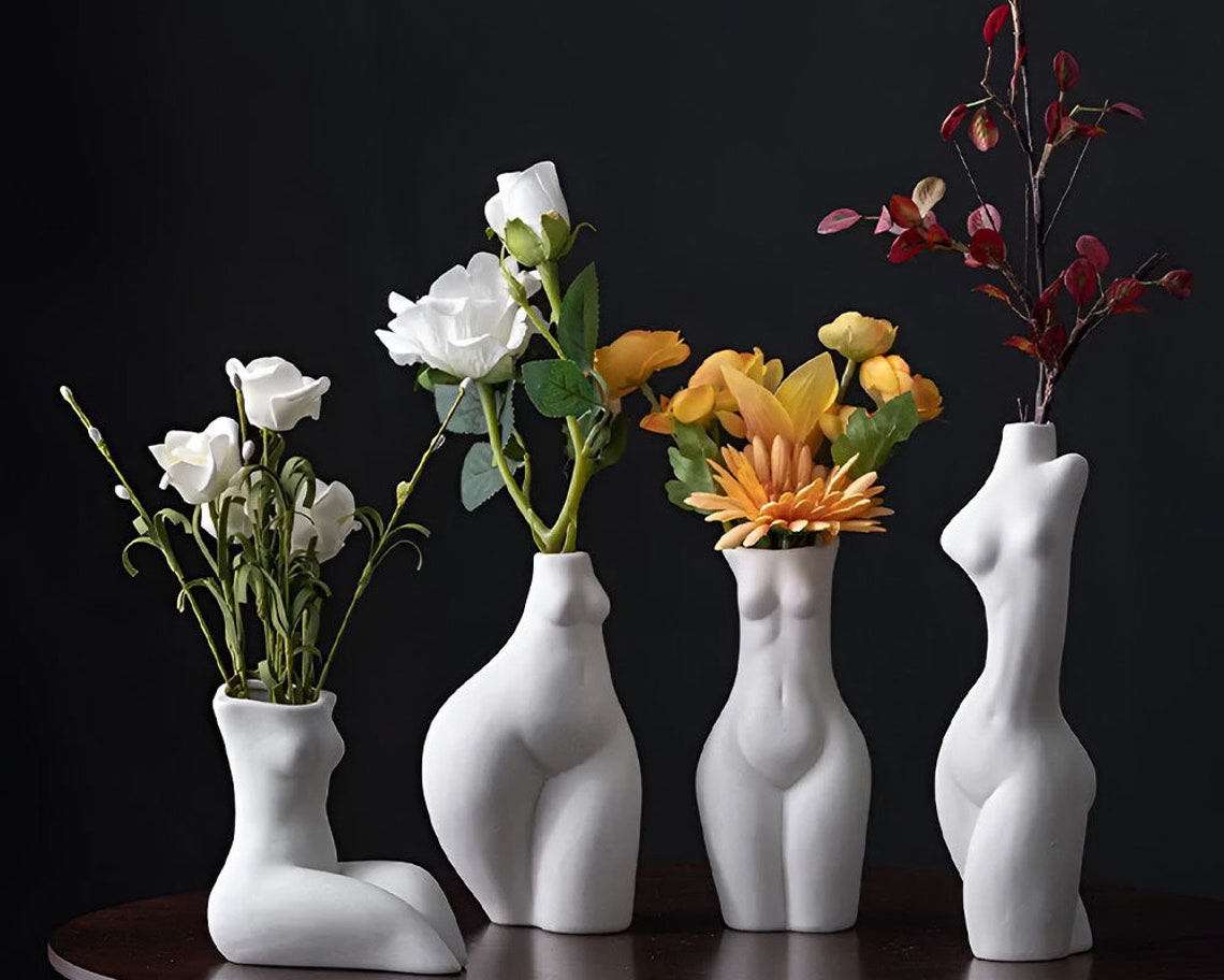 Boho Body Vase Female Sculpture Vaseceramic Butt Vase Etsy