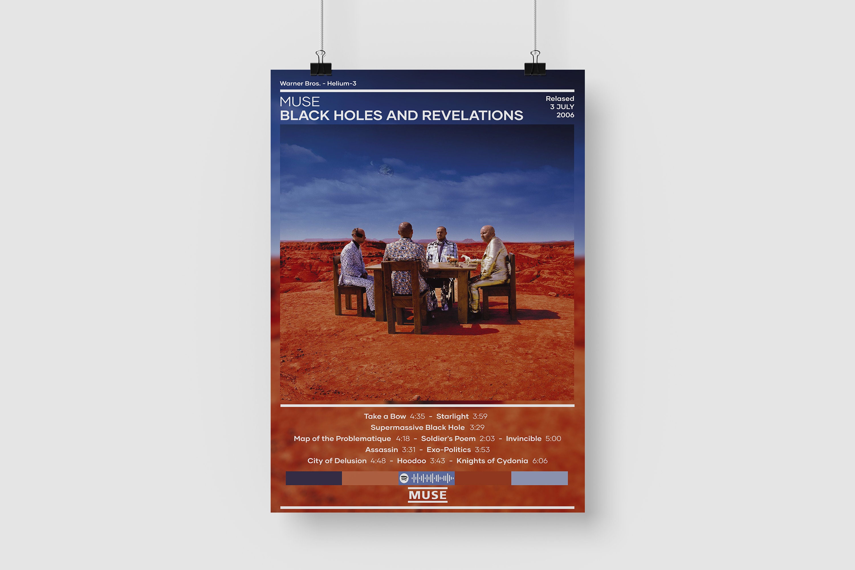 Muse Poster | Black Holes and Revelations Poster | Metal Music Poster ...